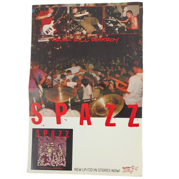 Vintage Spazz "Crush Kill Destroy" Slap A Ham Promo Poster - jointcustodydc