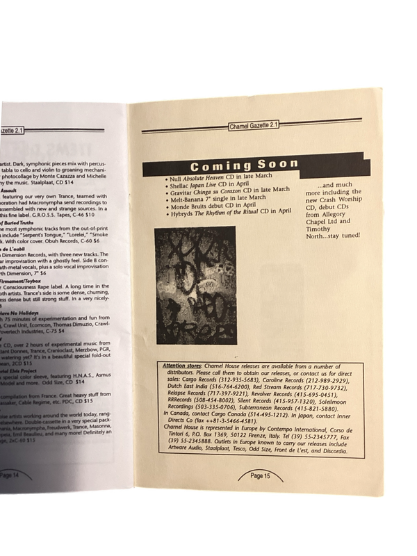 Vintage Charnel House Productions "Charnel Catalog & Gazette Volume 2 ...