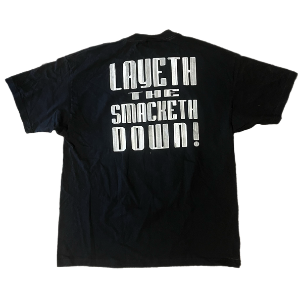 Vintage The Rock "Layeth The Smackdown" WWF T-Shirt - jointcustodydc