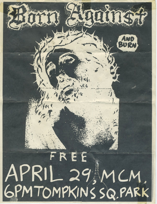 Vintage Born Against & Burn "Tompkins Square Park" Free Show Flyer ...