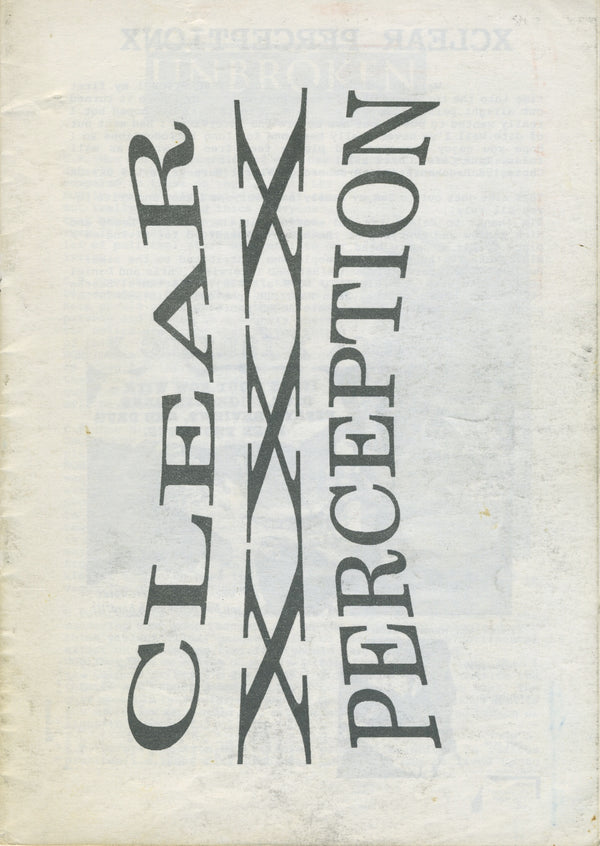 Vintage Clear Perception "UK Straight Edge" Fanzine - jointcustodydc