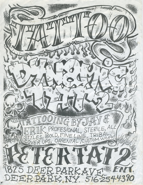 Vintage Erik Desmond "Dynamic Tattoo Peter Tat2" Shop Flyer ...