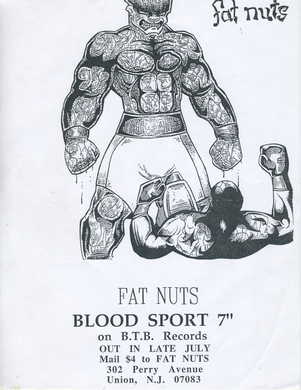 Vintage Fat Nuts "Blood Sport" NJHC Promotional Flyer - jointcustodydc