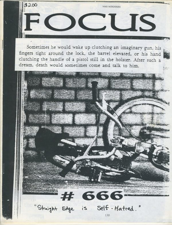 Vintage Focus Fanzine "Syracuse Straight Edge" Hardcore Issue #666 ...
