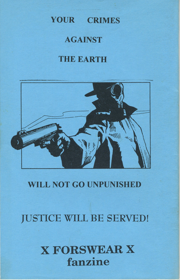 Vintage Forswear "Vegan Straight Edge" Issue #1 Fanzine | jointcustodydc