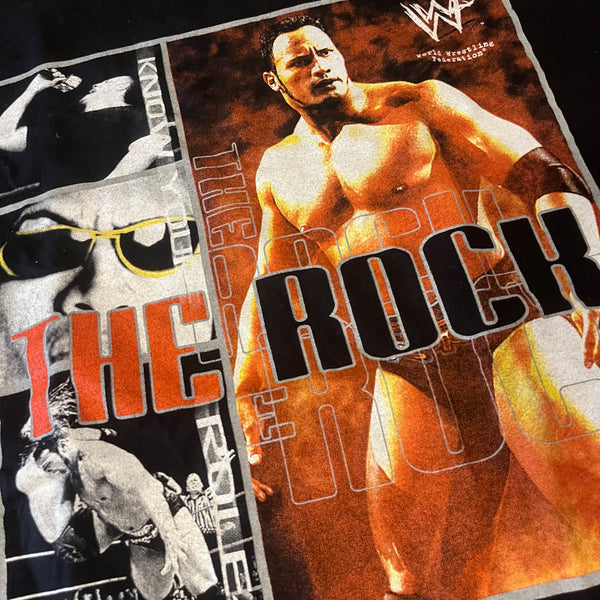 Vintage The Rock "Layeth The Smackdown" WWF T-Shirt - jointcustodydc