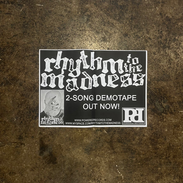 Vintage Rhythm To The Madness "Powered Records" Promotional Poster ...