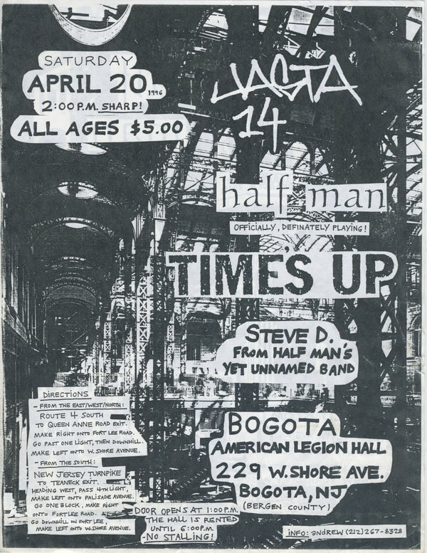 Vintage Jasta 14 Half Man Time's Up Atlas Shrugged "NY/NJ" Double-Side ...