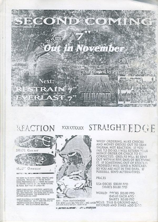 Vintage Love "Straight Edge" Fanzine Issue #1 - jointcustodydc