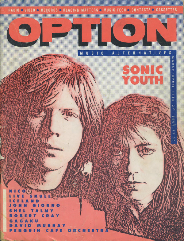 Vintage Option Magazine "Sonic Youth" April '86 - jointcustodydc