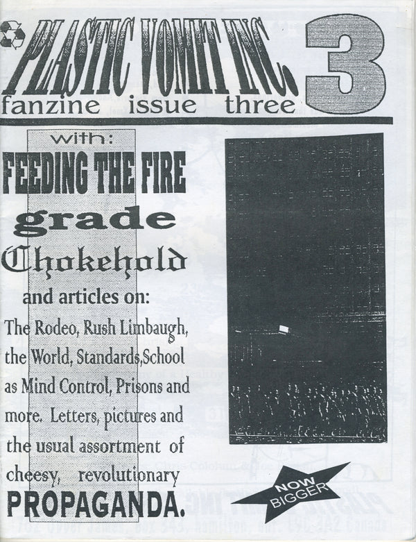 Vintage Plastic Vomit Inc. "Canadian Hardcore" Fanzine Issue #3 + AD ...