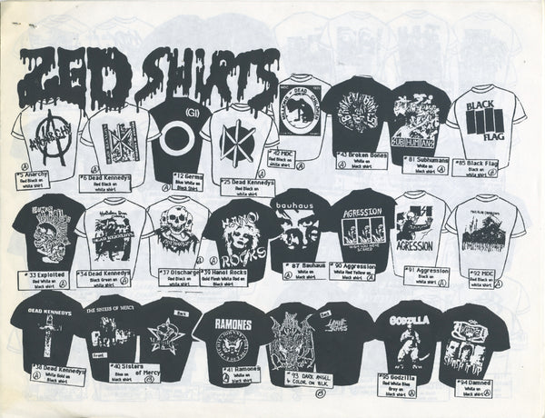 Vintage Zed Records "Zed Shirt's" Printed Catalog - jointcustodydc