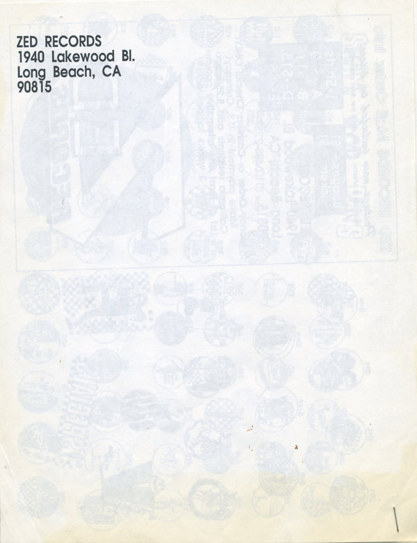 Vintage Zed Records "Zed Shirt's" Printed Catalog - jointcustodydc