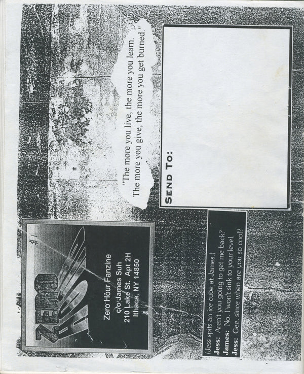Vintage Zero Hour Issue #2 "Syracuse, NY" Hardcore Fanzine - jointcustodydc