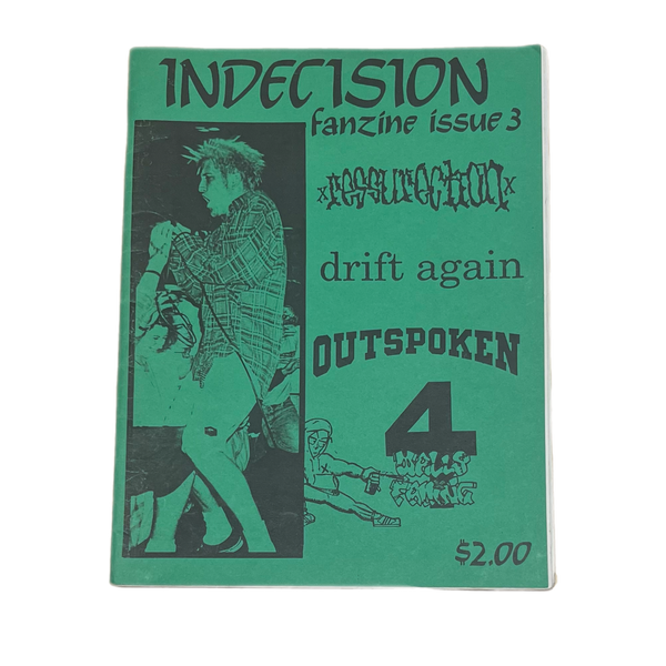 Vintage Indecision Fanzine "Issue Number 3" Four Walls Falling Cover ...