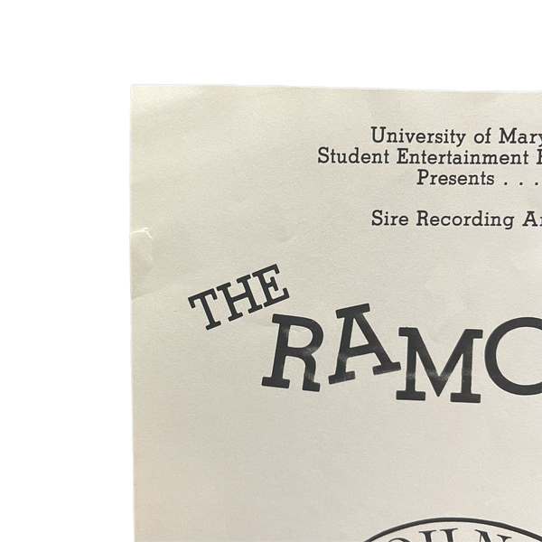 Vintage The Ramones "University Of Maryland" 1981 Ritchie Coliseum Fly ...