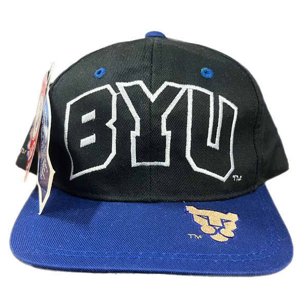 Vintage Brigham Young University BYU "Cougars" Snapback Hat ...