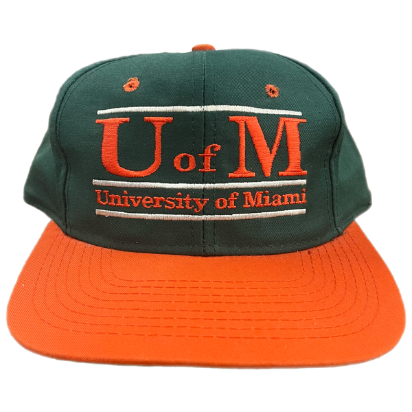 Vintage University Of Miami "U Of M" Snapback Hat - jointcustodydc