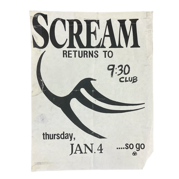 Vintage Scream Tribal "9:30 Club" Flyer | jointcustodydc