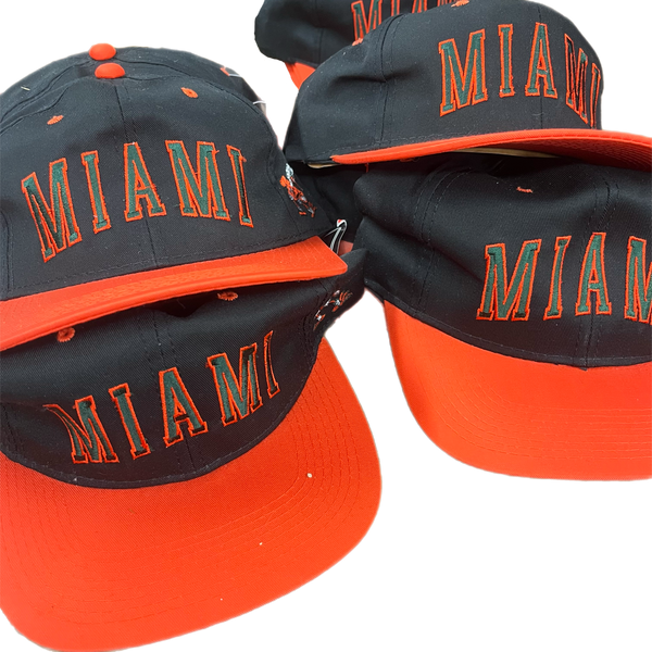 Vintage University Of Miami "Hurricanes" Snapback Hat - jointcustodydc