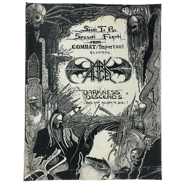 Vintage Dark Angel "Darkness Descends" Combat Records Promotional Flye ...