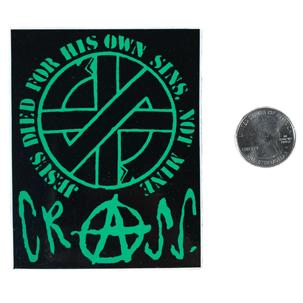 Vintage Crass Crucifix "Anarchy And Peace" Sticker Lot - jointcustodydc
