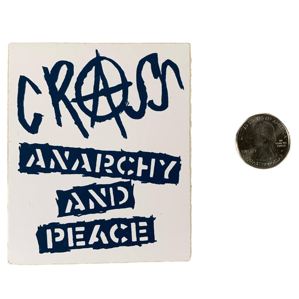 Vintage Crass Crucifix "Anarchy And Peace" Sticker Lot - jointcustodydc
