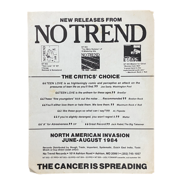 Vintage No Trend "New Releases" Flyer - jointcustodydc