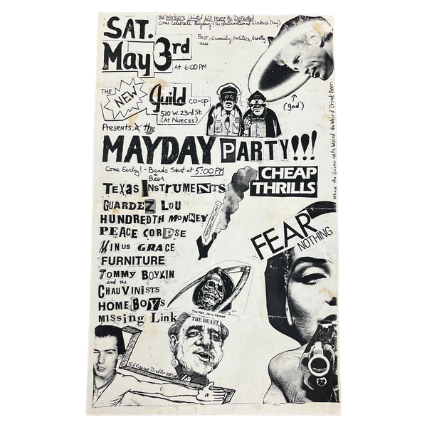 Vintage Mayday Party "Texas Instruments" Show Flyer - jointcustodydc