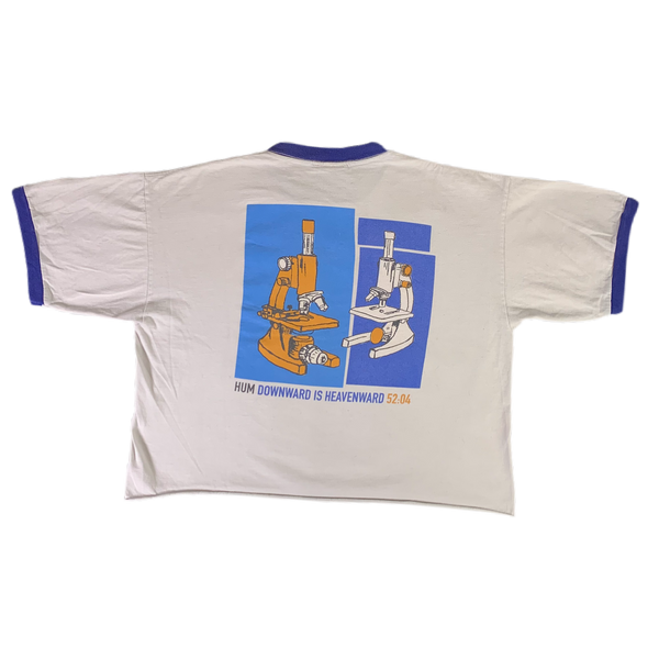 Vintage HUM "Downward Is Heavenward" Crop Cut Ringer Shirt - jointcustodydc