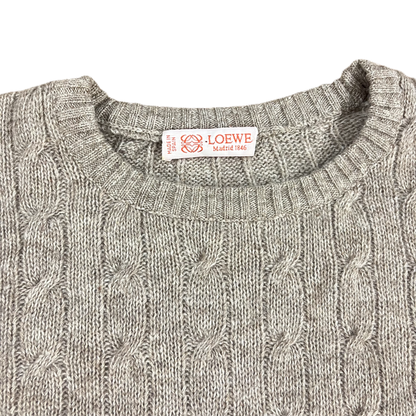 Vintage LOEWE "Madrid 1846" Cable Knit Sweater - jointcustodydc