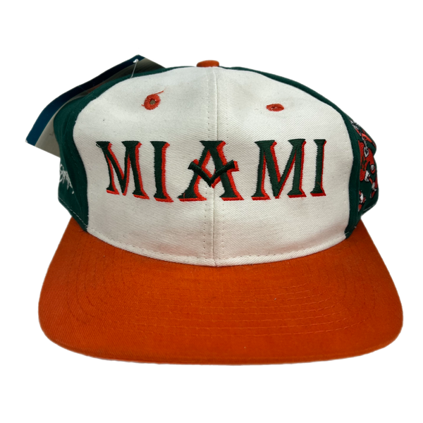 Vintage University Of Miami "Hurricanes" Signature Fitted Hat ...