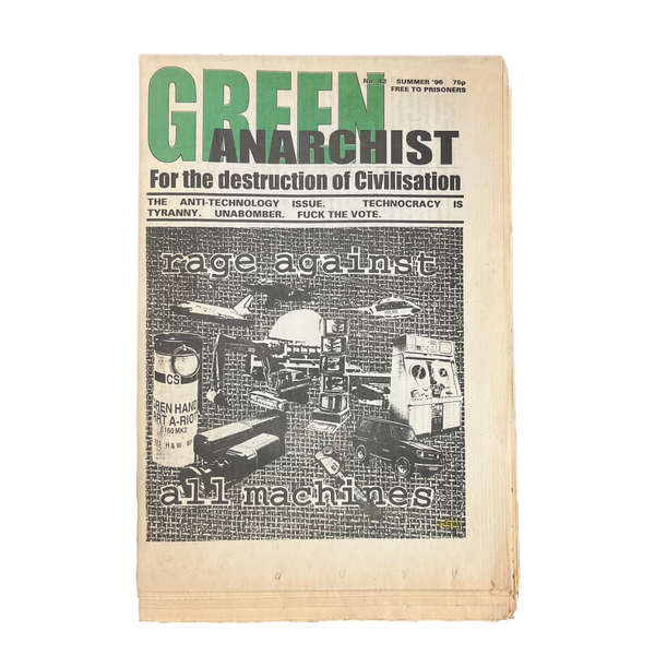 Vintage Green Anarchist "The Anti-Technology Issue" #42 Summer '96 ...
