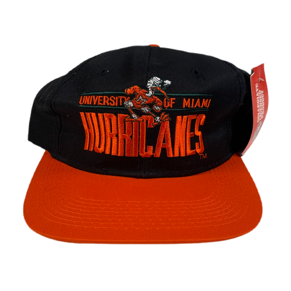Vintage University Of Miami "Hurricanes" Snapback Hat - jointcustodydc