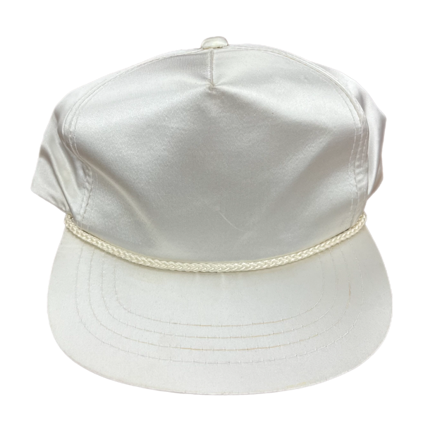 Vintage White Satin Yupoong Snap Back Hat - jointcustodydc