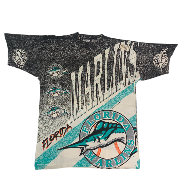 Vintage Florida Marlins "All Over Print" T-Shirt - jointcustodydc