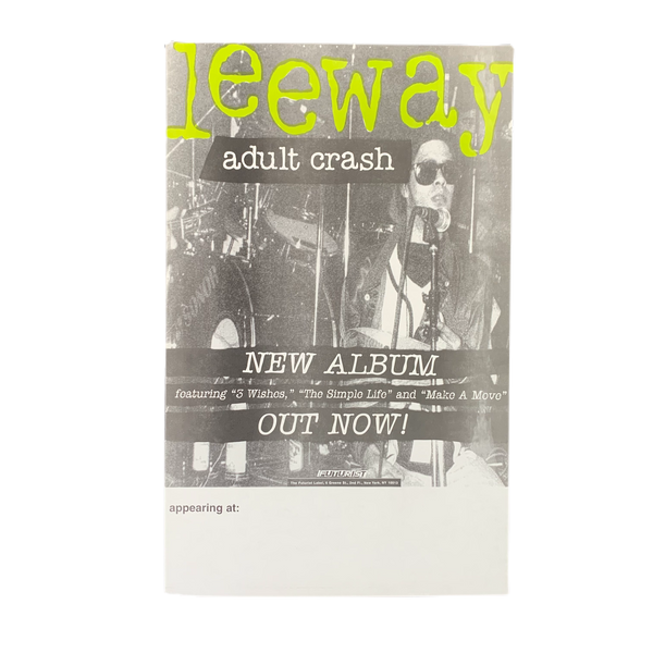 Vintage Leeway “Adult Crash” Futurist Promo Poster - jointcustodydc