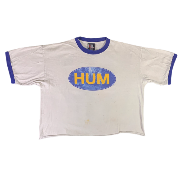 Vintage HUM "Downward Is Heavenward" Crop Cut Ringer Shirt - jointcustodydc