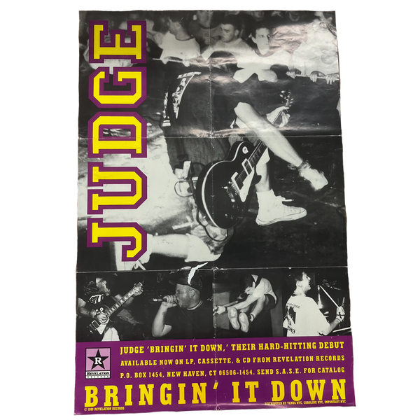 Vintage Judge "Bringin' It Down" Revelation Records Promotional Poster ...